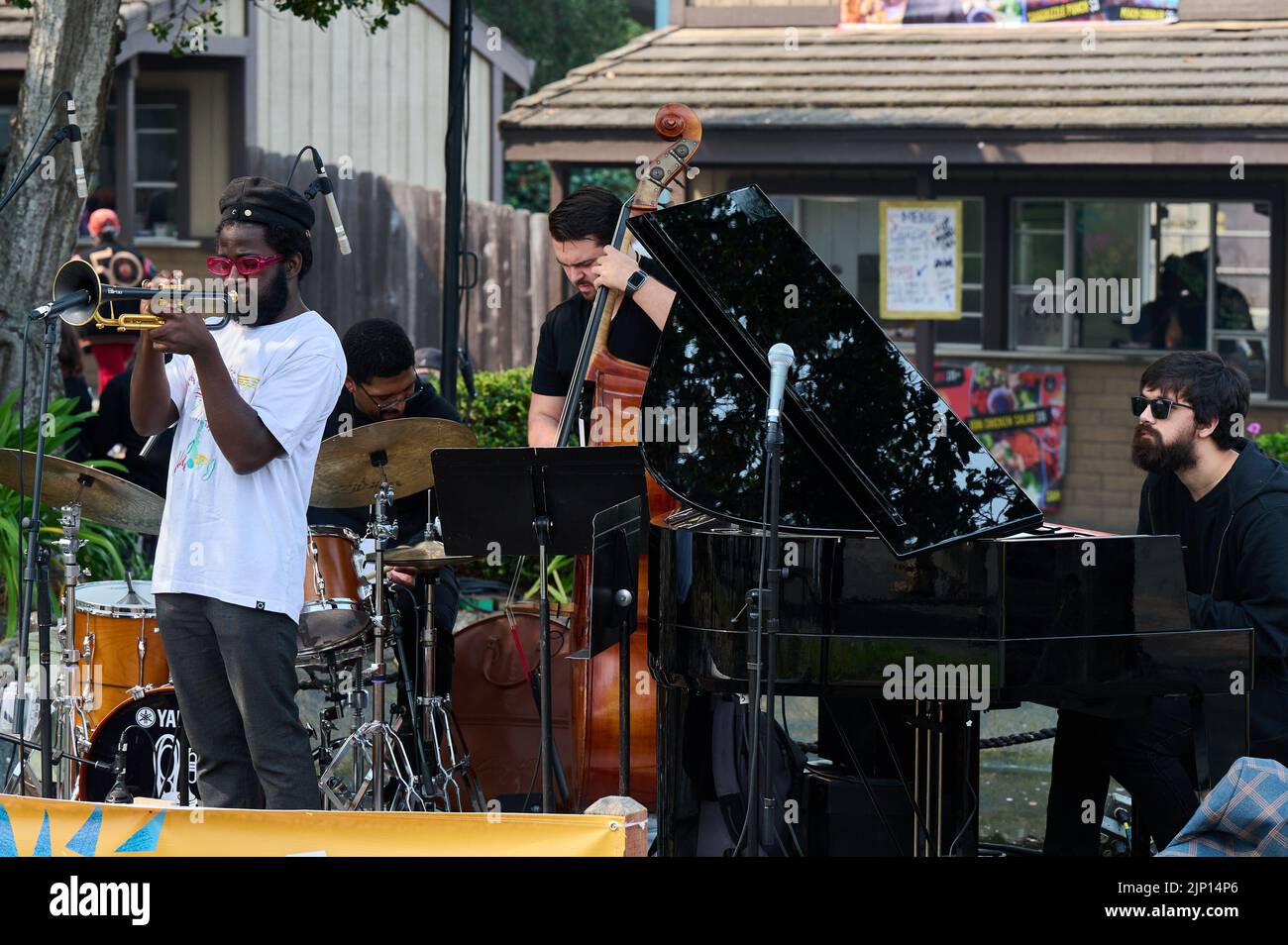 Giveton Gelin on the Courtyard Stage at the 2021 Monterey Jazz Festival ...
