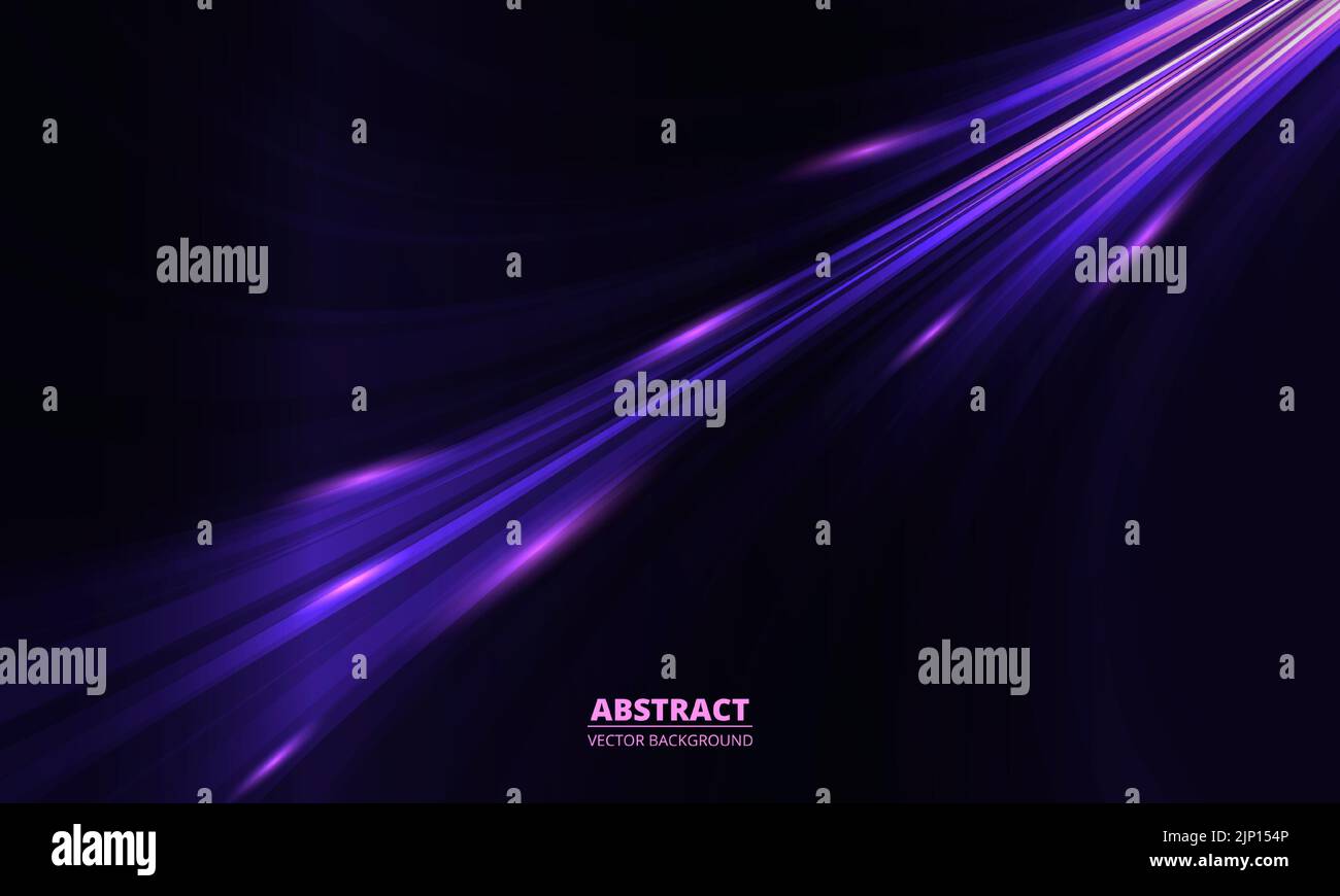 Abstract modern dark purple futuristic background with light pink neon ...