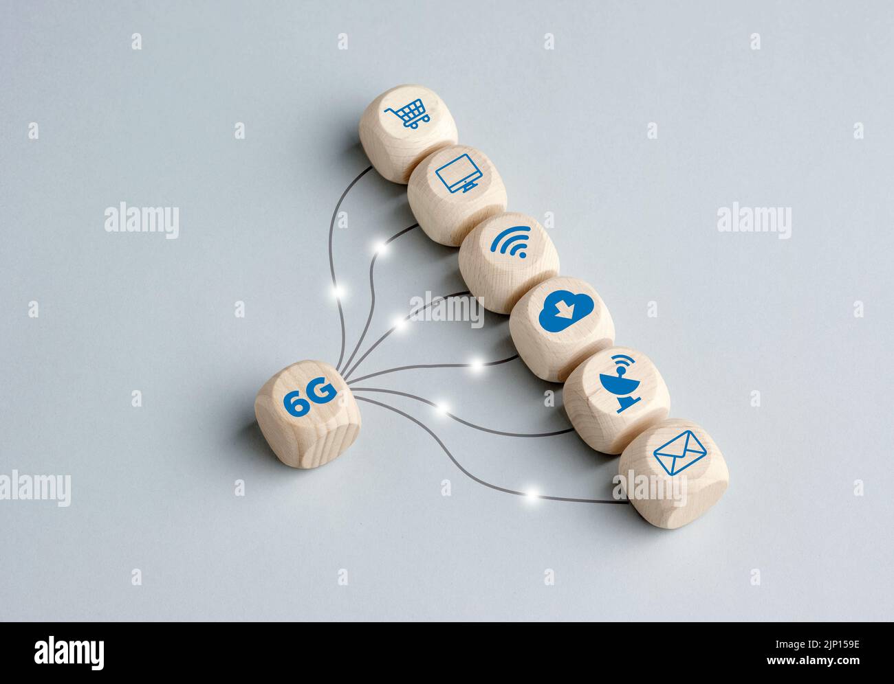 Technology, business, network and 6G concept. 6G sixth generation ...