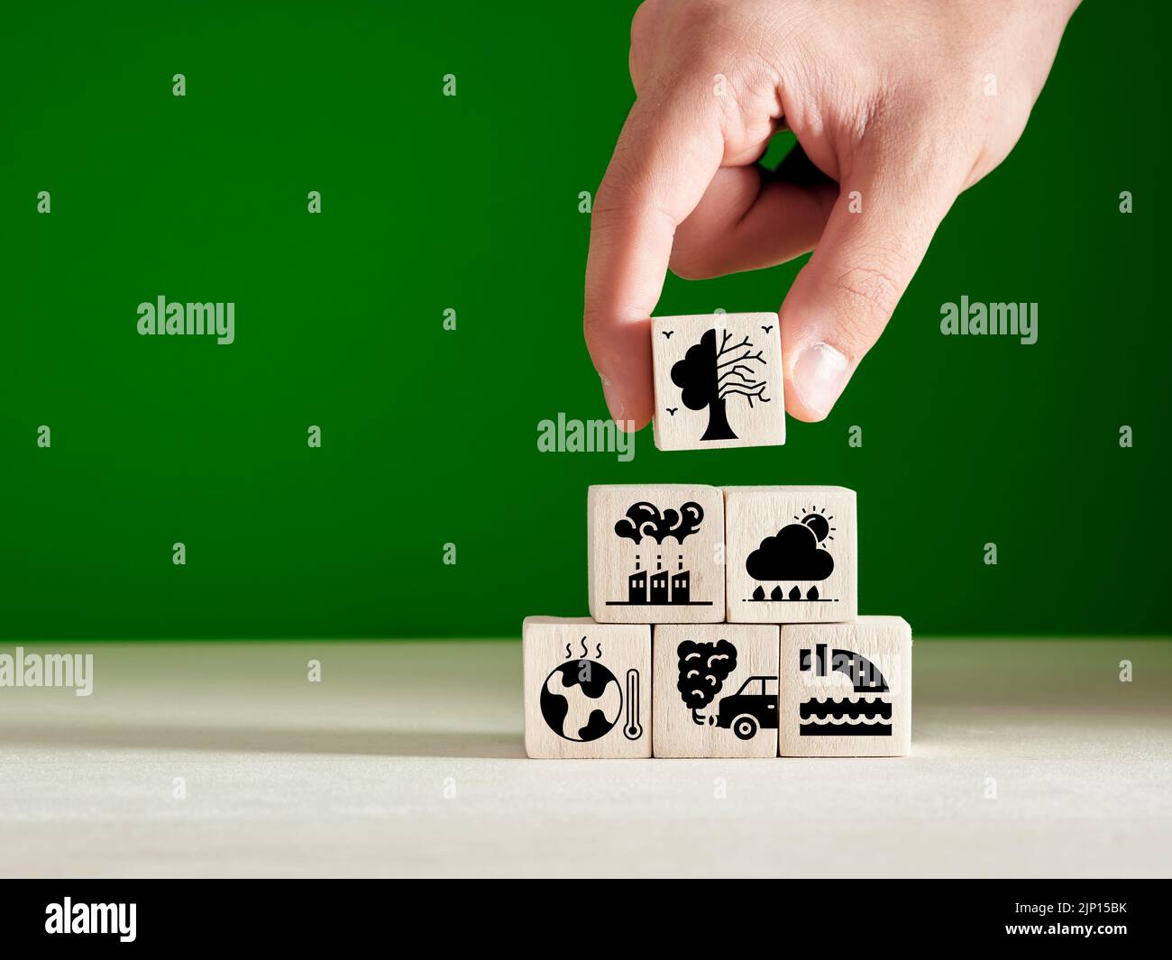 Climate change, environmental pollution and global warming concept ...