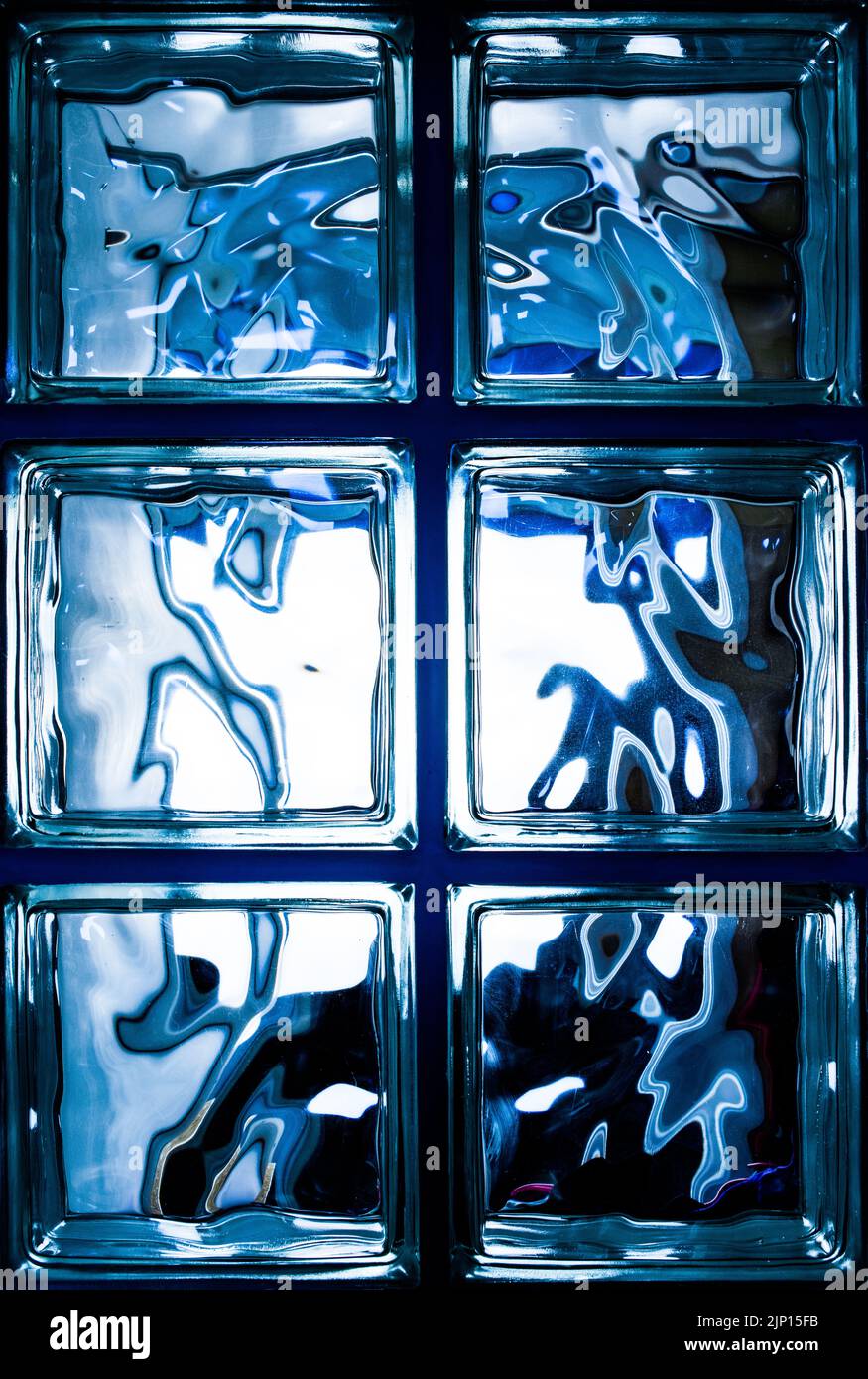 Blue Glass Block Wall,Transparent glass block or tiled mosaic wall for ...
