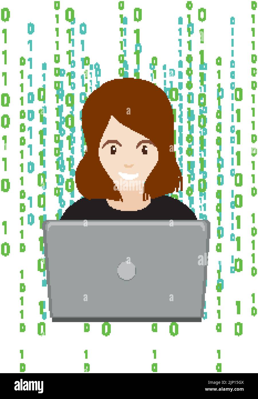 Binary code and person Cut Out Stock Images & Pictures - Alamy