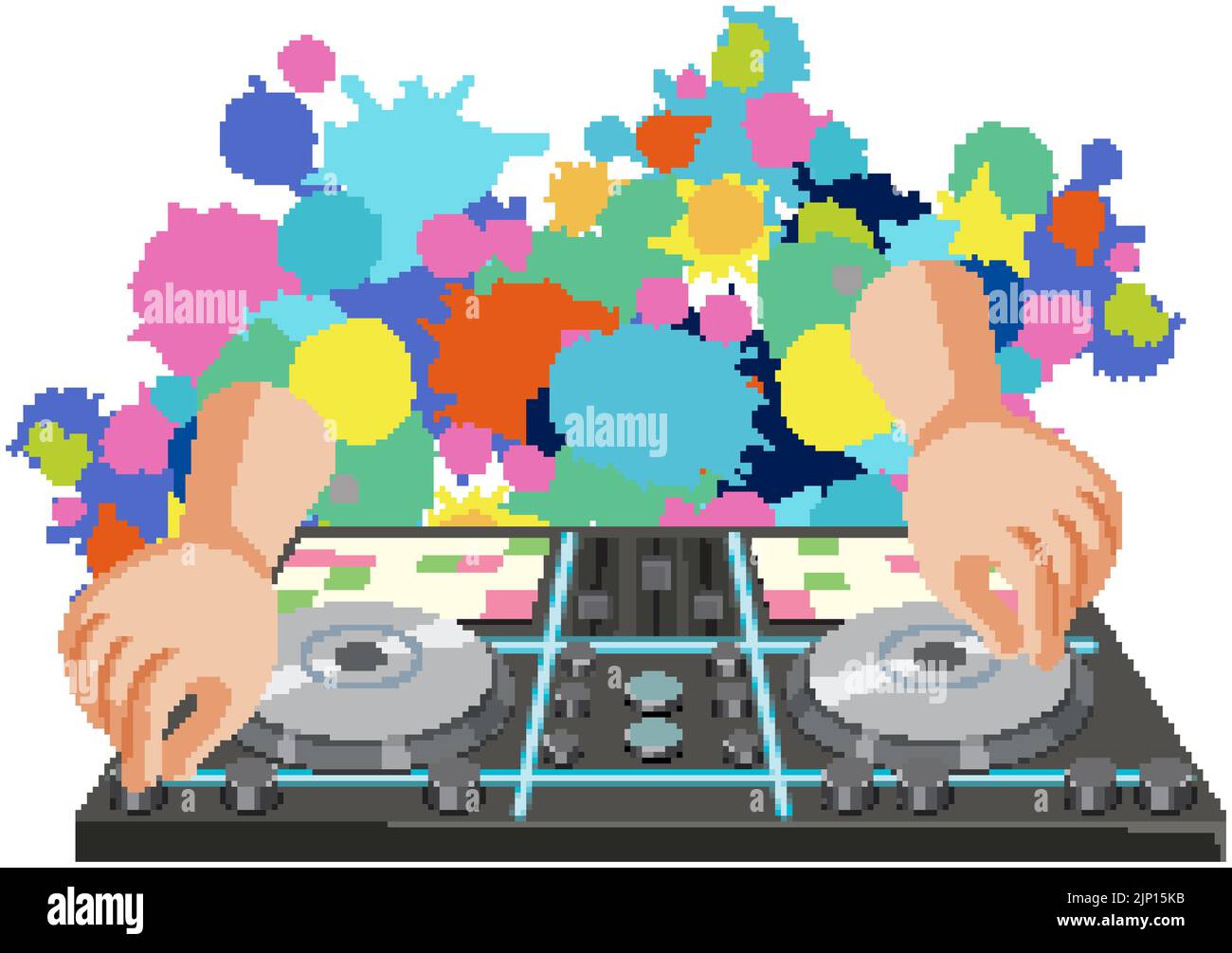Music DJ controller icon on white background illustration Stock Vector ...