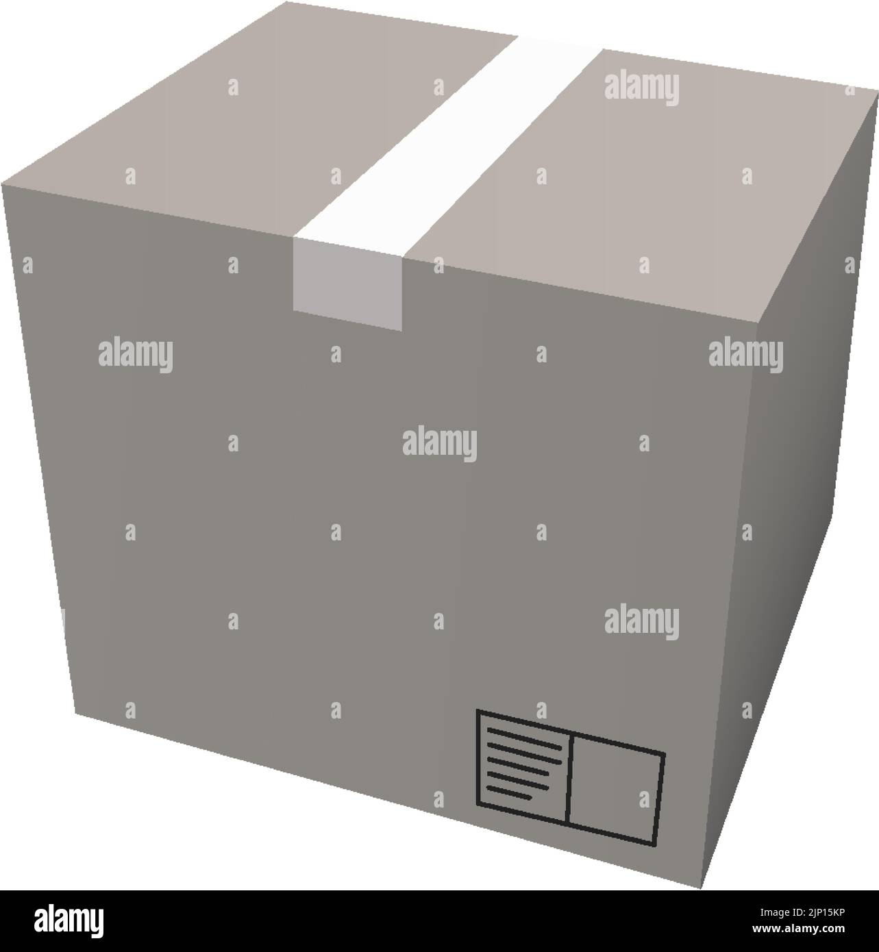 Realistic paper box isolated illustration Stock Vector Image & Art - Alamy