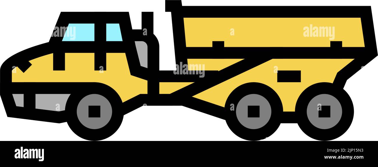dumper construction car vehicle color icon vector illustration Stock ...