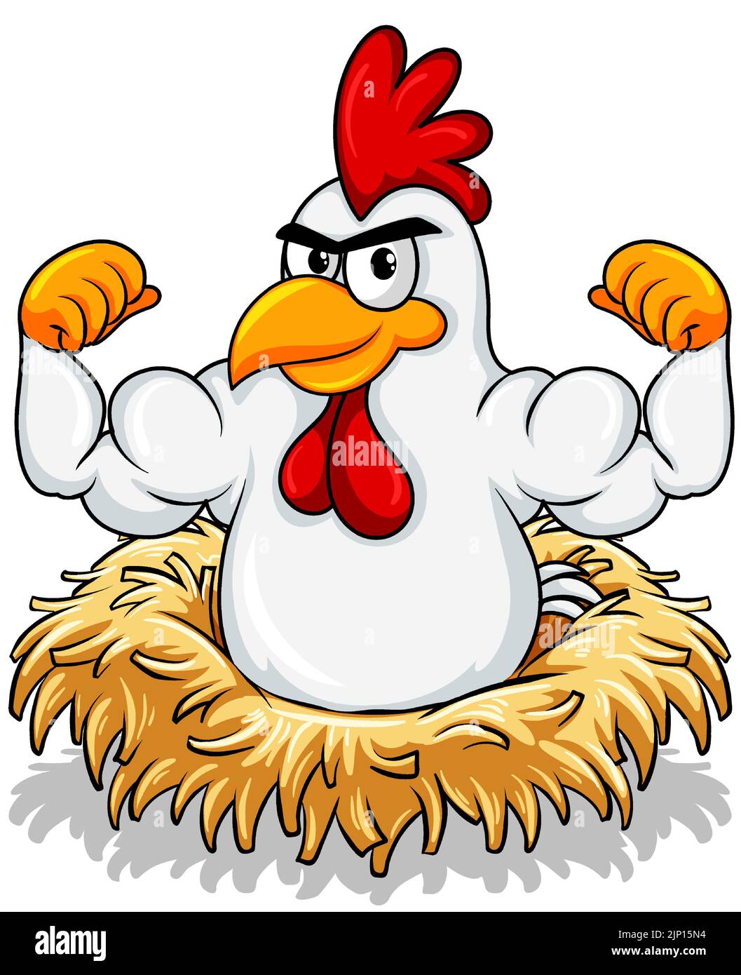 Muscular rooster cartoon character illustration Stock Vector Image ...