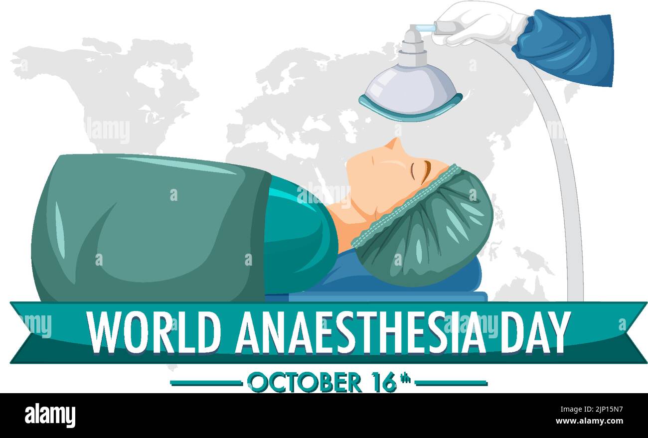 World Anaesthesia Day Banner Design illustration Stock Vector Image ...