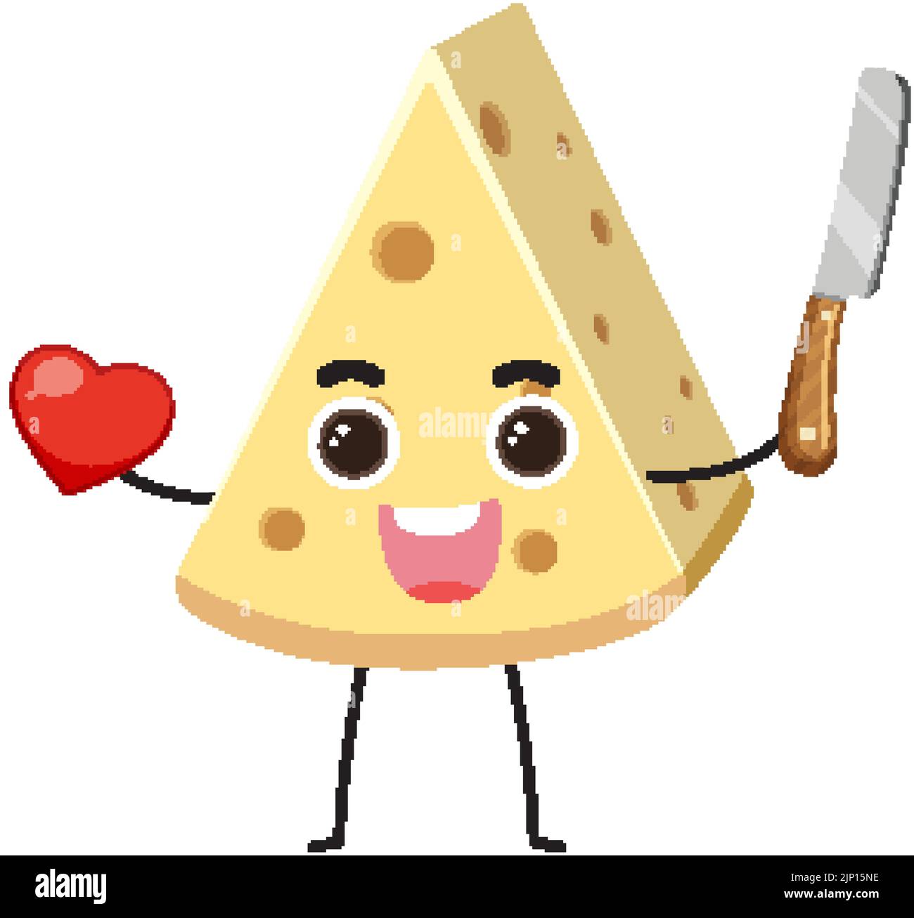 Cheese cartoon character isolated illustration Stock Vector Image & Art ...