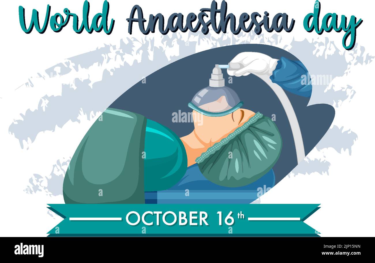 World Anaesthesia Day Banner Design illustration Stock Vector Image ...