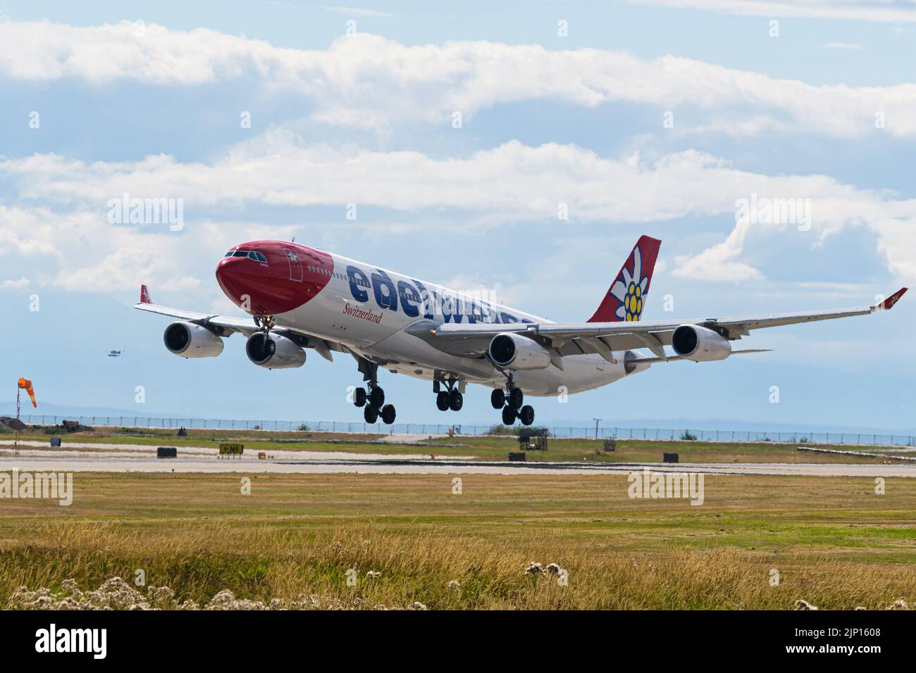 Richmond, British Columbia, Canada. 13th Aug, 2022. An Edelweiss Air ...