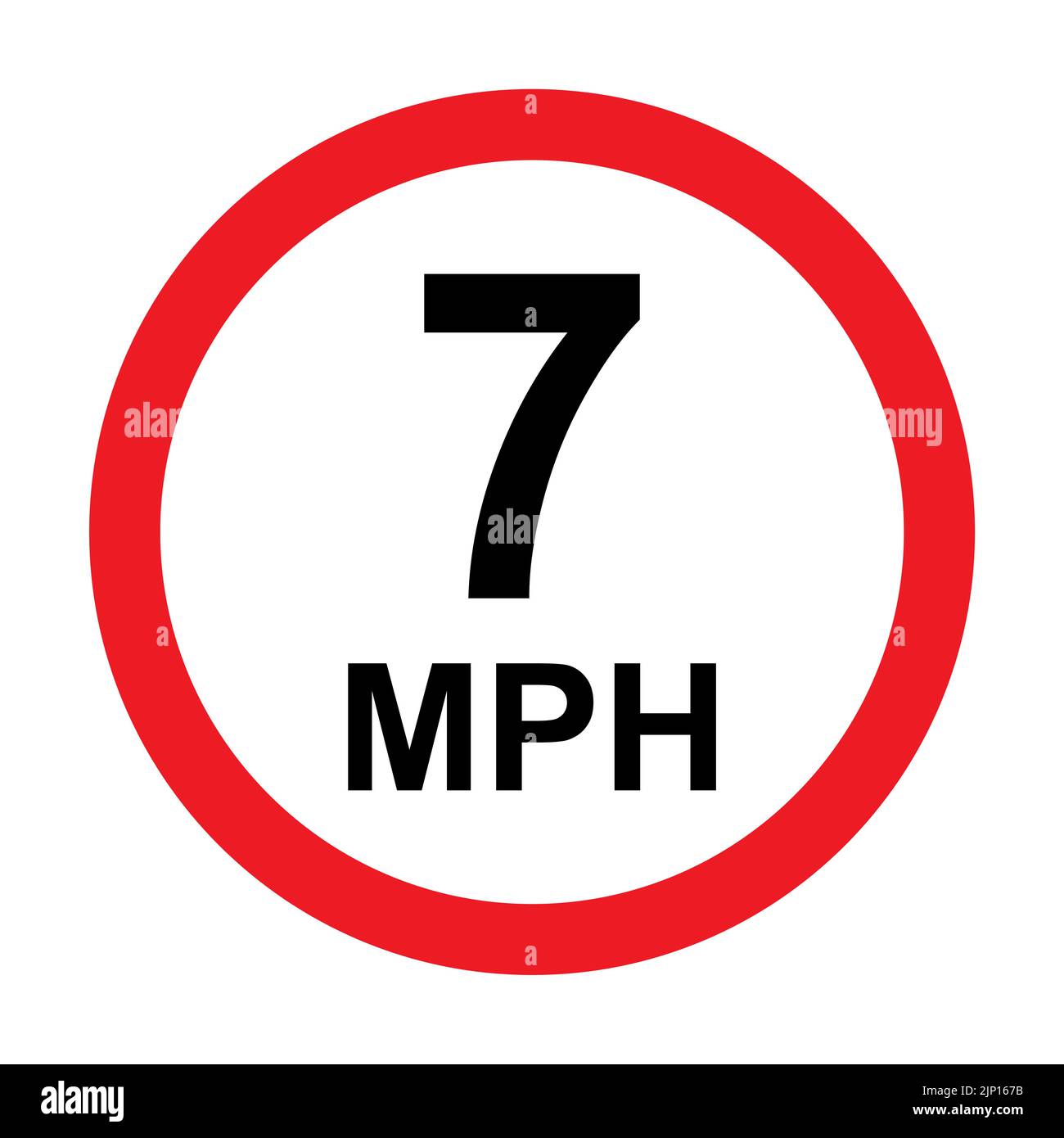 7 MPH road traffic sign icon vector for graphic design, logo, website ...
