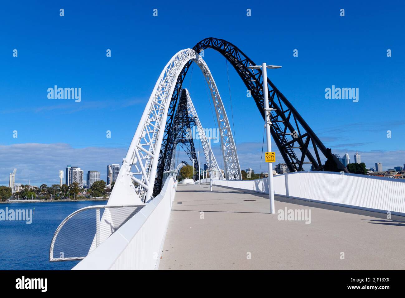 Matagarup pedestrian bridge, Burswood, Perth, Western Australia Stock ...