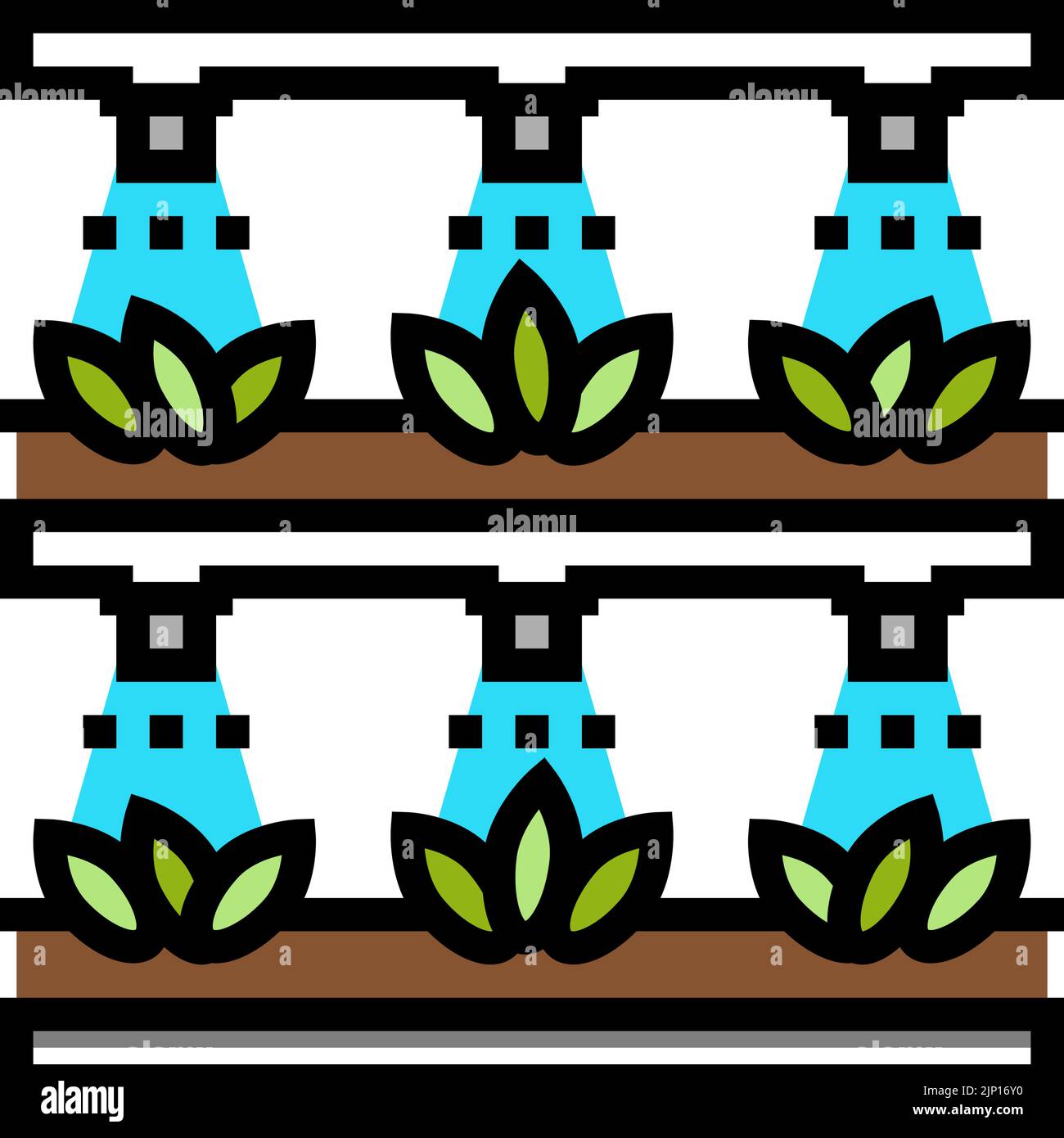 aquaponics water system irrigation color icon vector illustration Stock ...