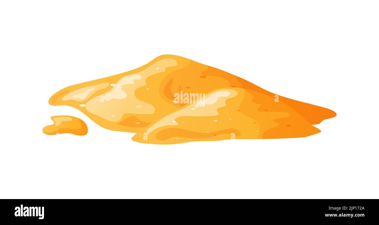 Pile of sand in cartoon, sandy dune in desert or at beach. Heap of ...