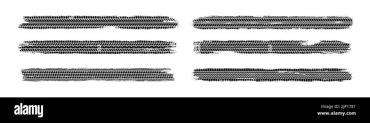 Auto tire tread grunge set. Car and motorcycle tire pattern, wheel tyre ...