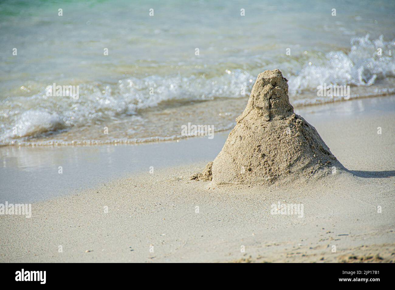 Sandcastle in the sky metaphor for change drastic change hi-res stock ...