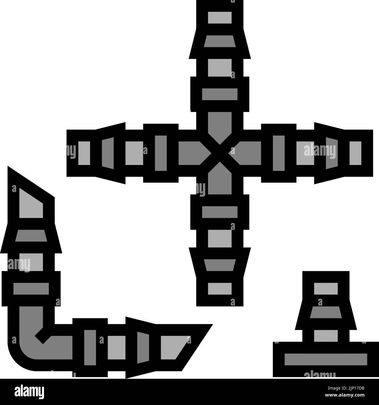 fittings drip water irrigation color icon vector illustration Stock ...