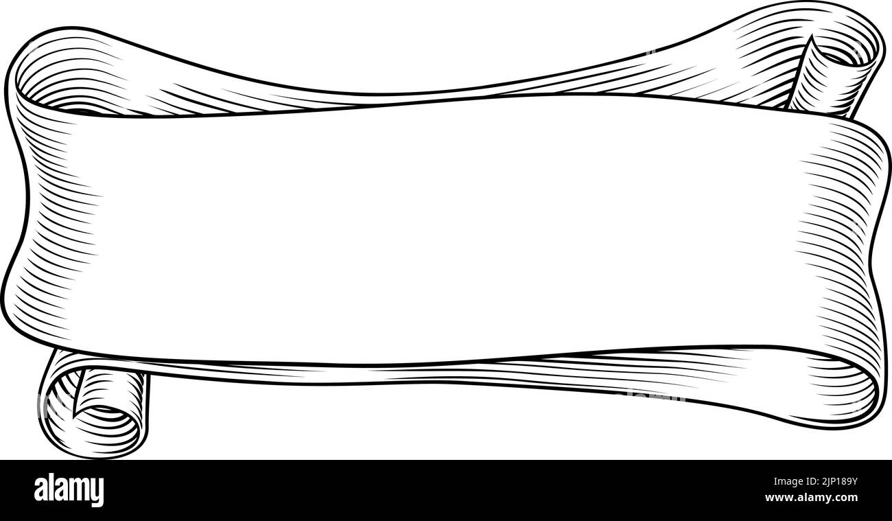 Banner Scroll Vintage Woodcut Engraved Etching Stock Vector Image & Art ...