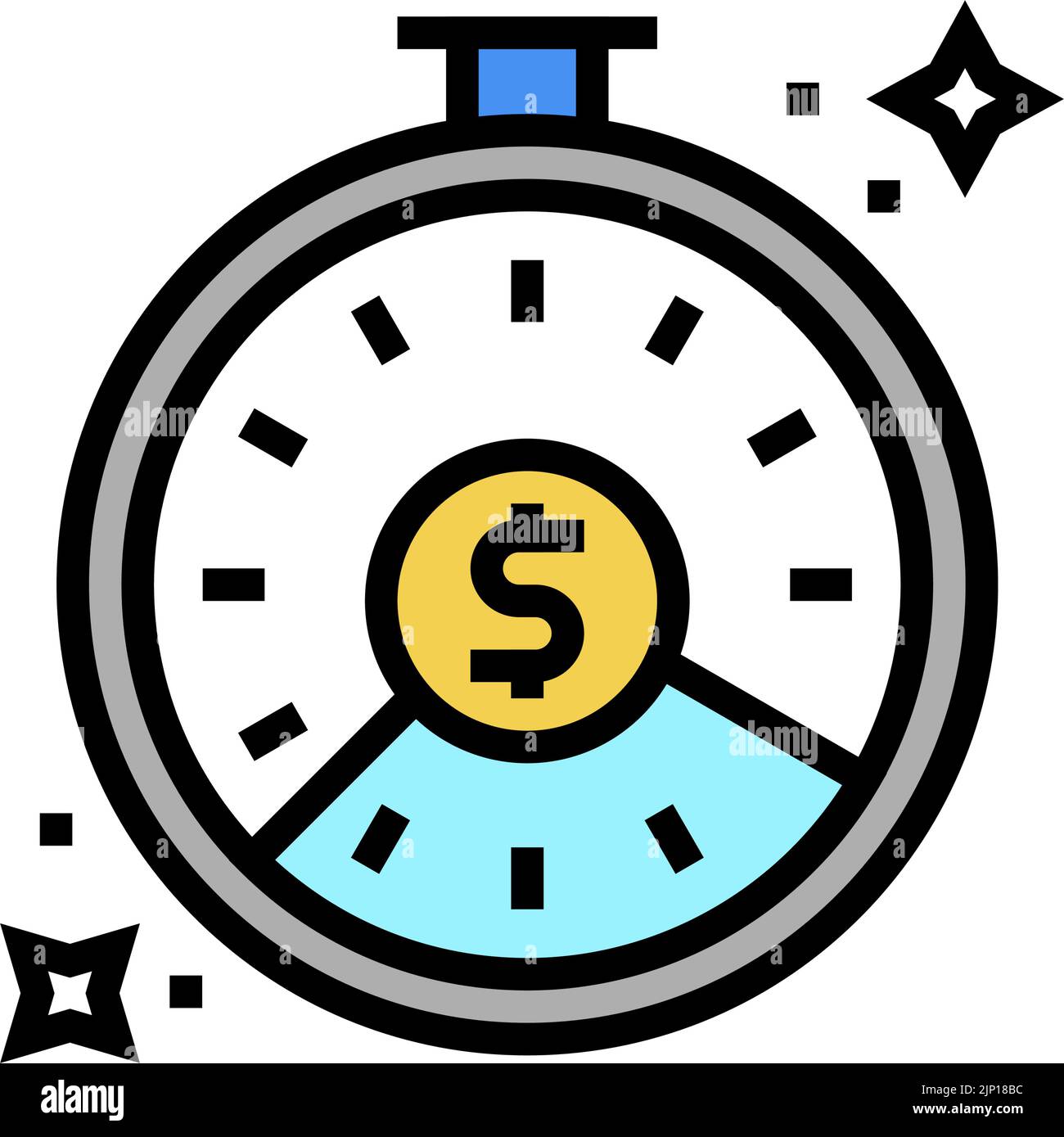 work financial freedom money color icon vector illustration Stock ...