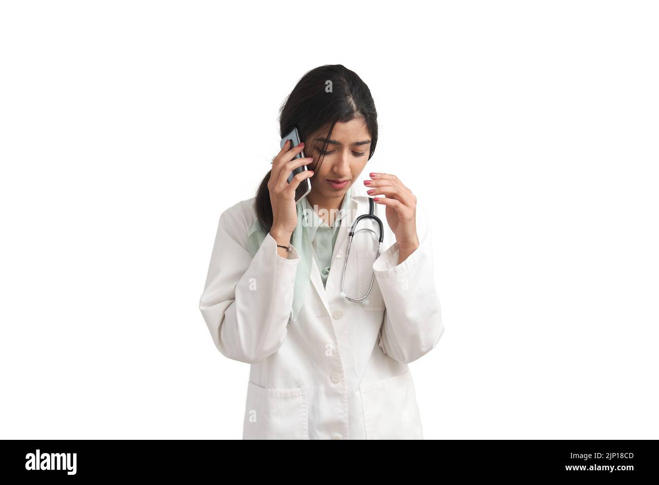 Young woman doctor talk hi-res stock photography and images - Alamy