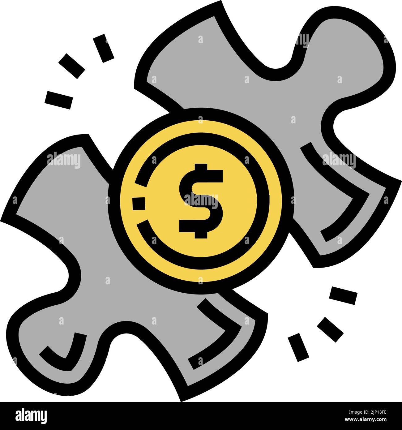 passive financial freedom money color icon vector illustration Stock ...
