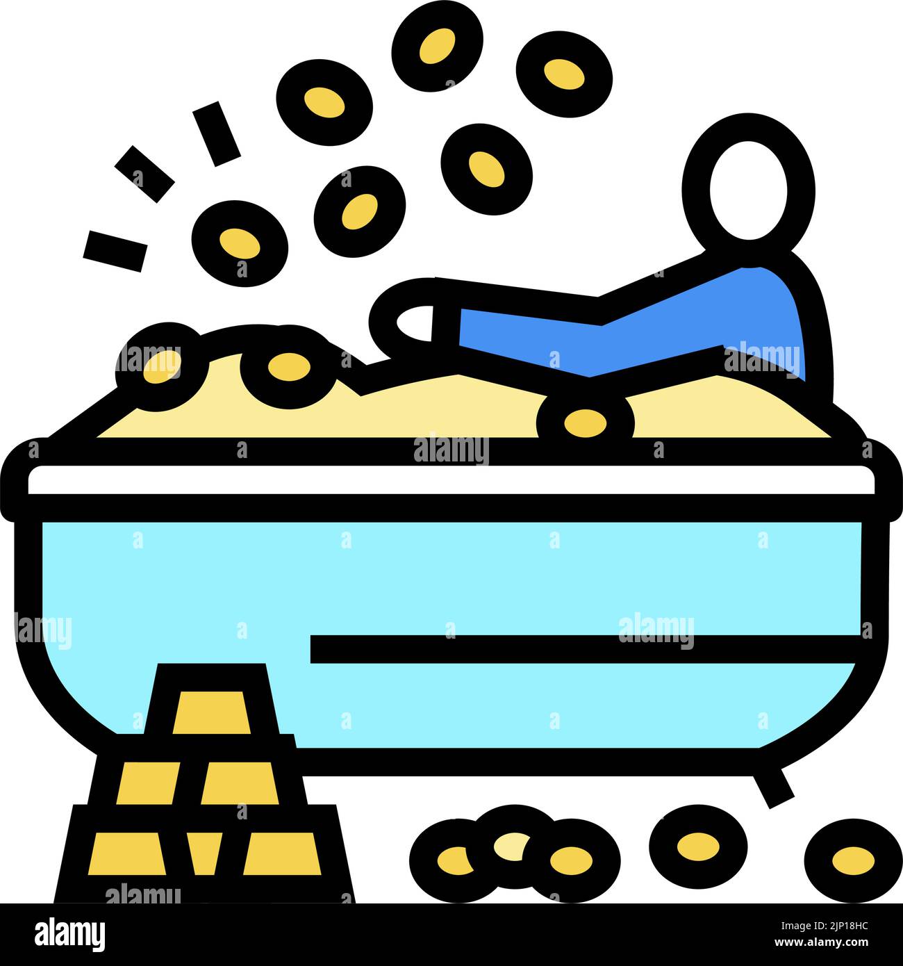 financial independence freedom money color icon vector illustration ...