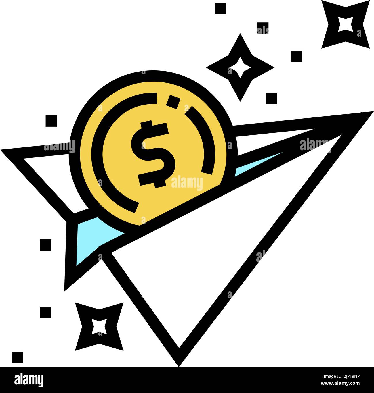 creative financial freedom money color icon vector illustration Stock ...