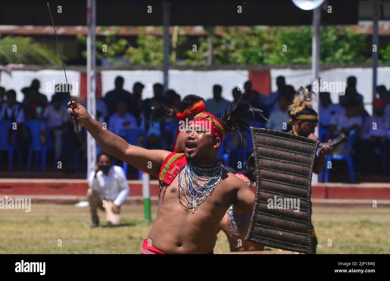 Dimapur, India. 15th Aug, 2022. Cultural troupe from Garo tribe ...