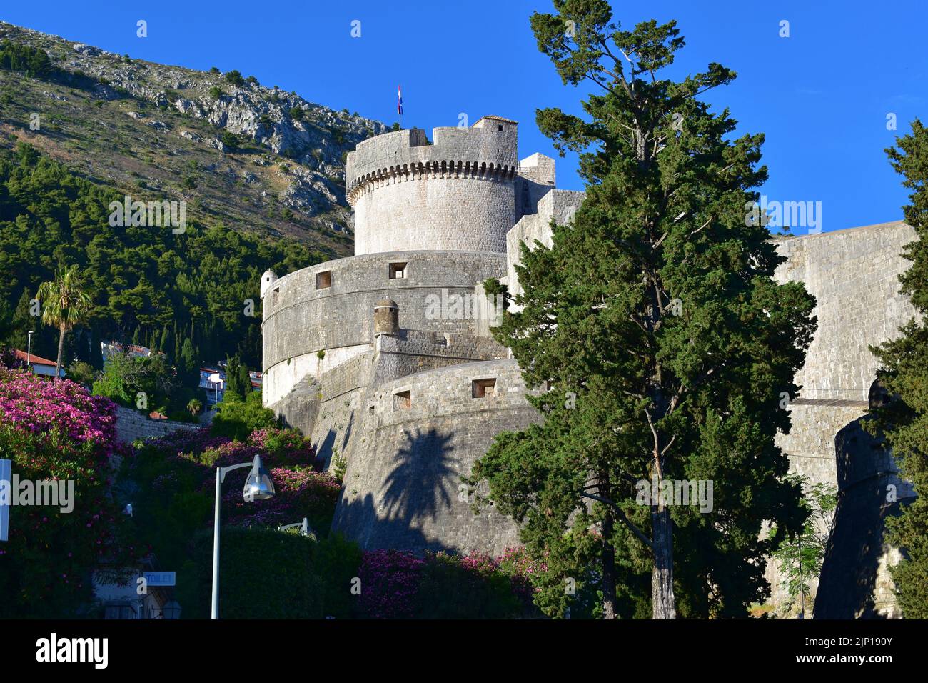 Miceta tower at Dubrovnik Old town walls, Croatia Stock Photo - Alamy