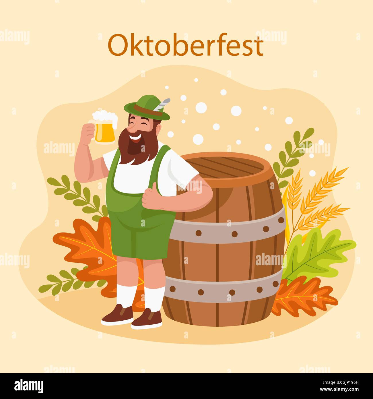 Flat illustration for oktoberfest festival Vector illustration Stock ...