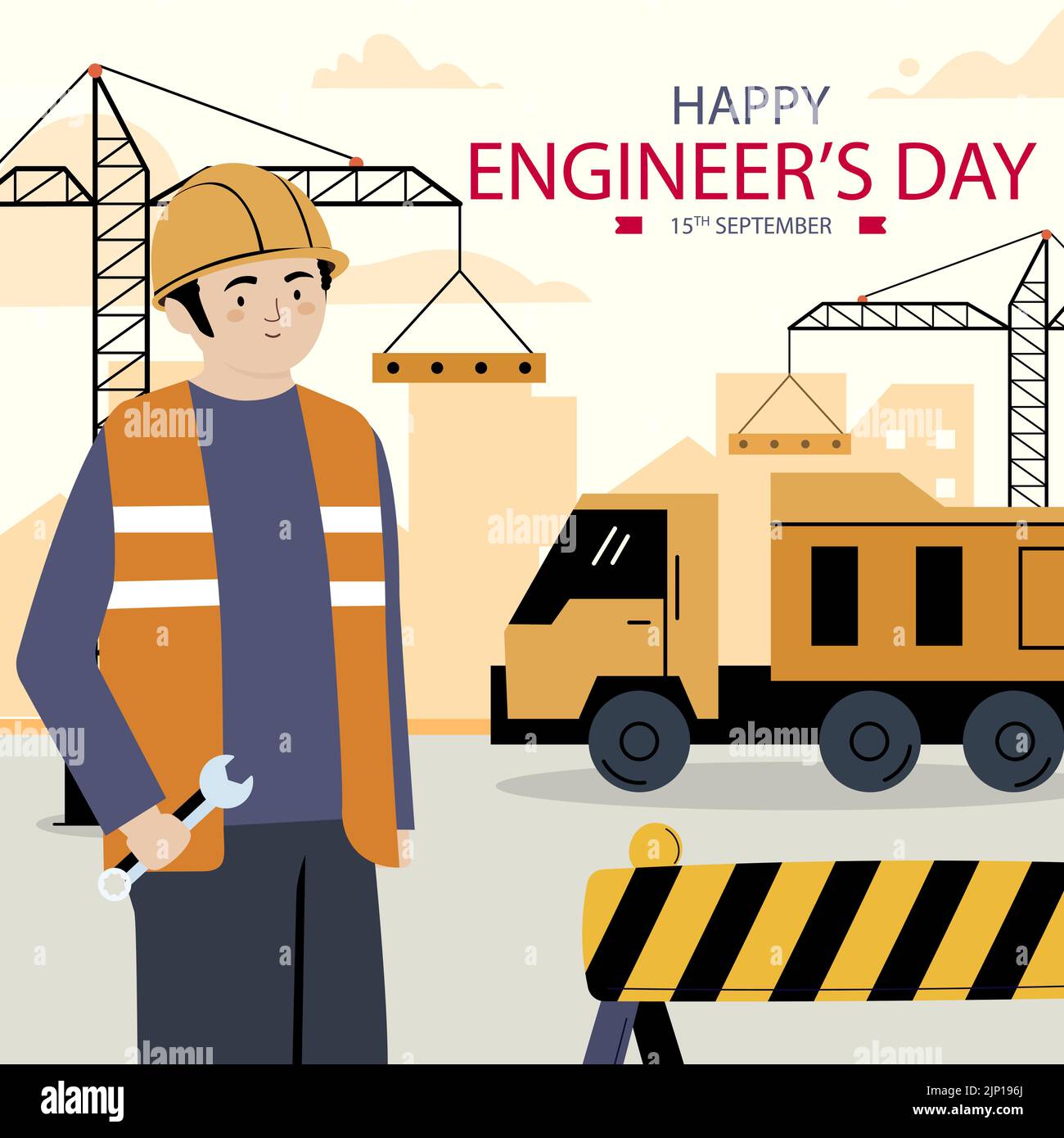 Flat illustration for engineers day Vector illustration Stock Vector ...