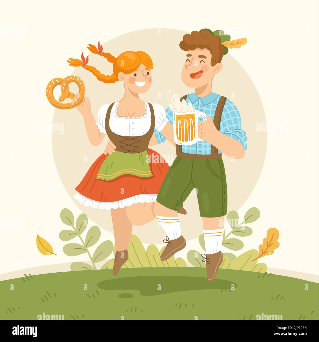 Flat illustration for oktoberfest festival Vector illustration Stock ...