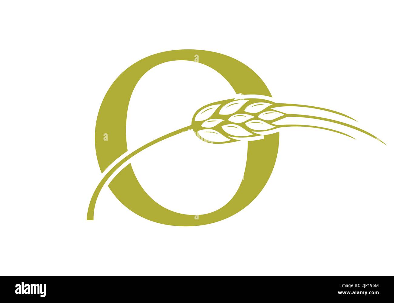 Letter O Agriculture Logo Farming Sign. Agriculture Logo With Alphabet ...