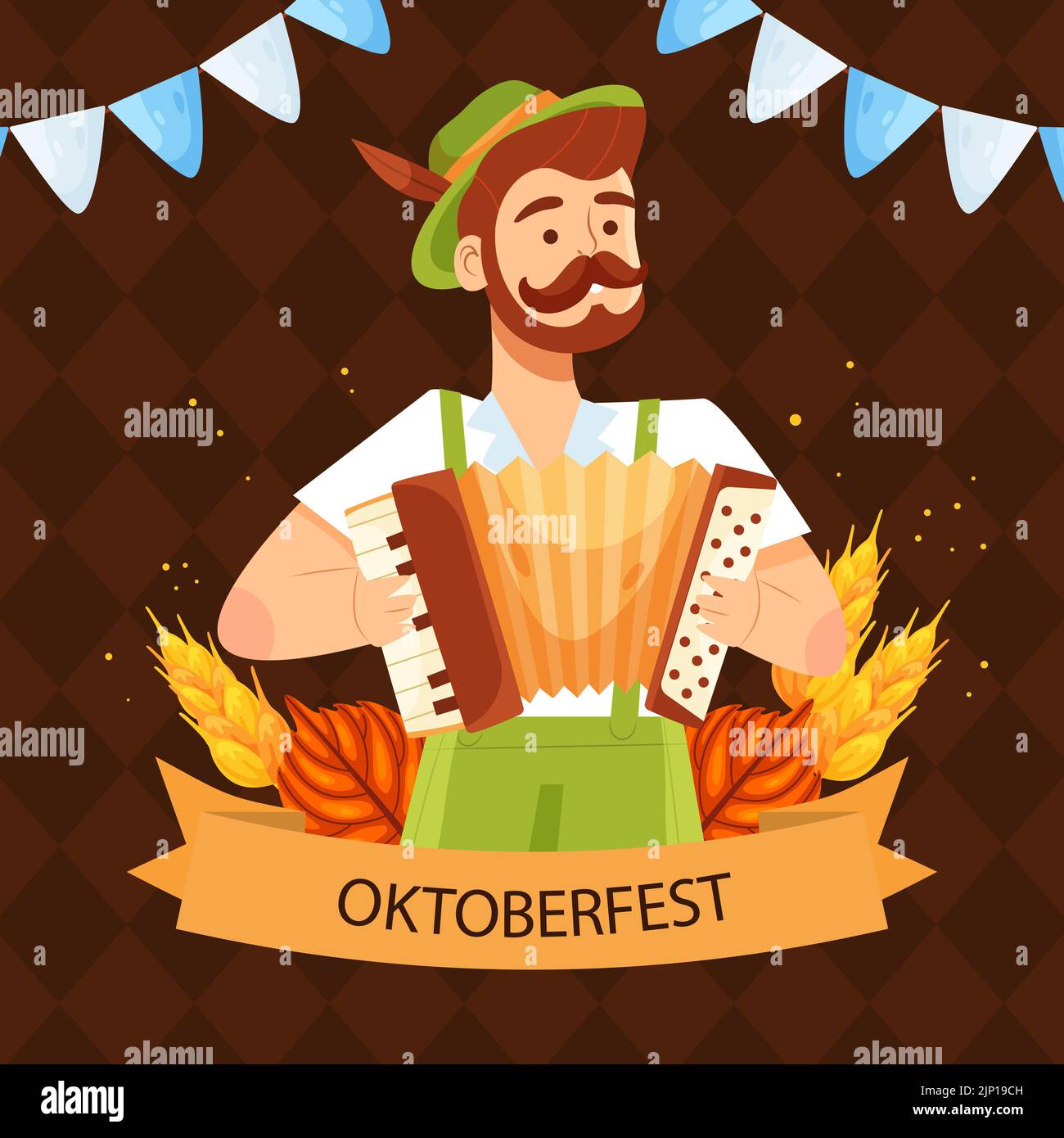 Flat illustration for oktoberfest festival Vector illustration Stock ...