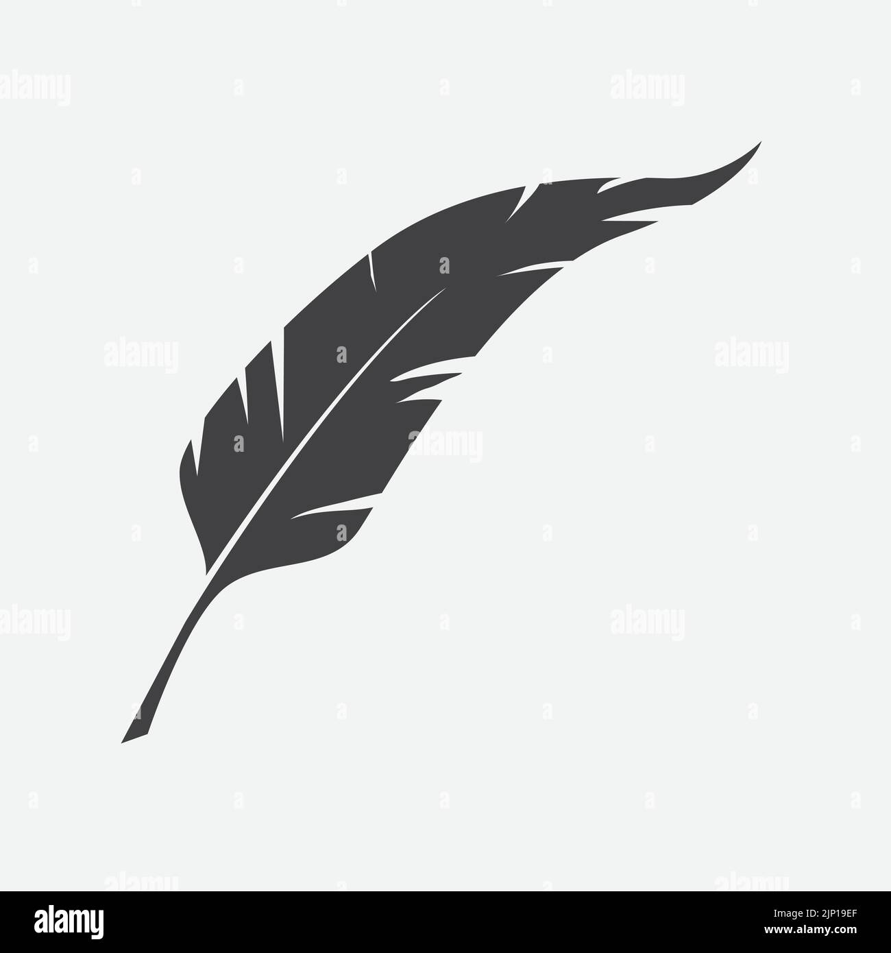 Single black bird feather icon or symbol Stock Vector Image & Art - Alamy