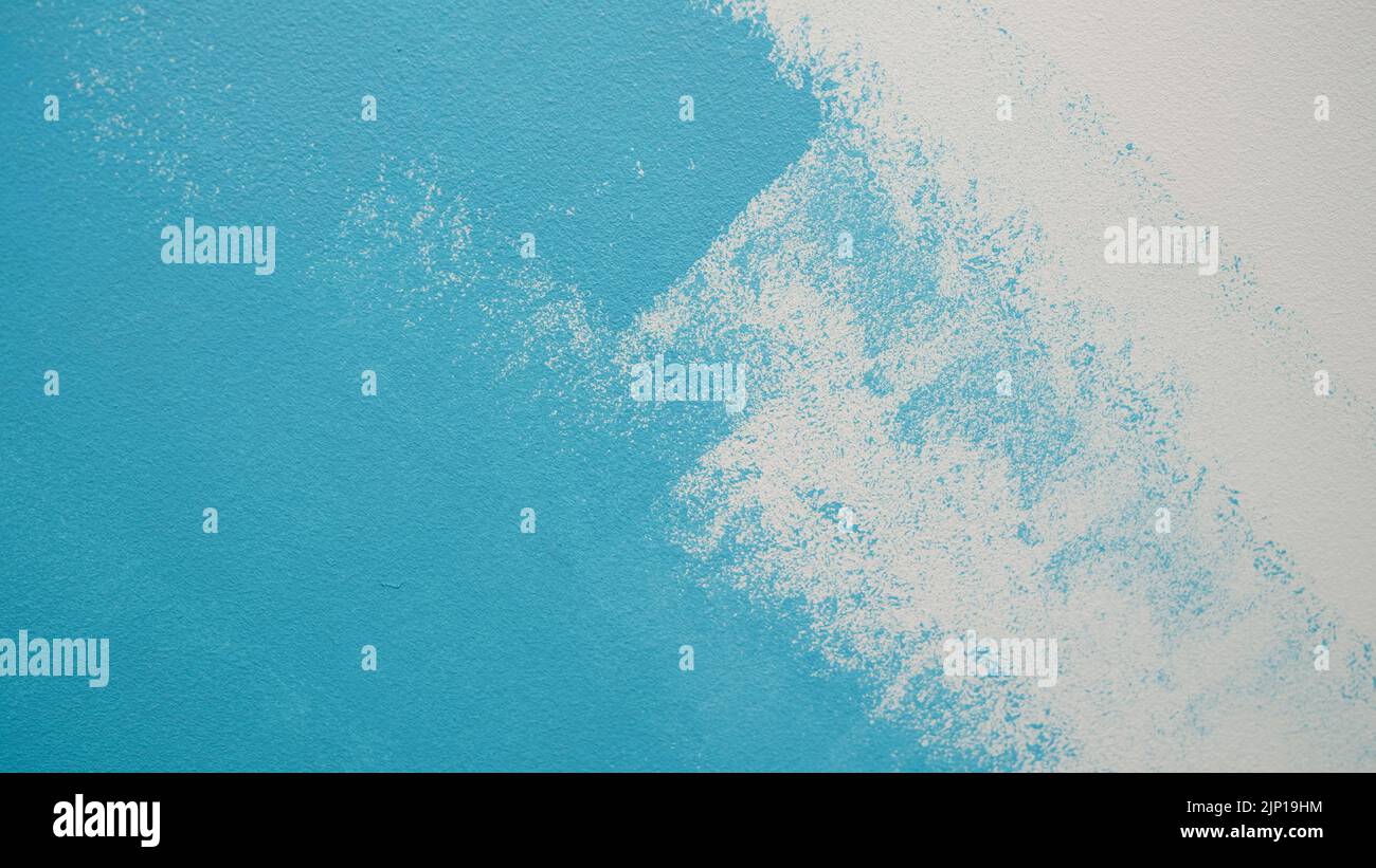 Wall painting process or creative interior decorating Stock Photo - Alamy