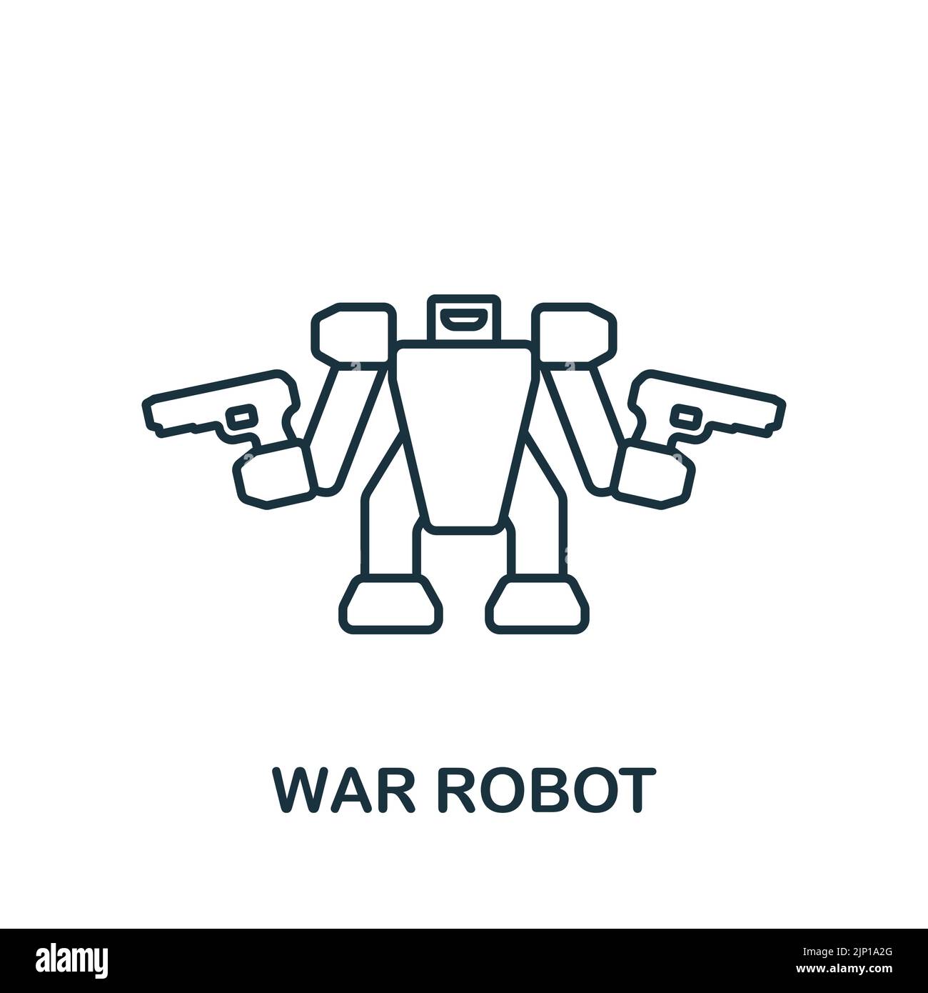 War Robot icon. Monochrome simple line Game Element icon for templates ...