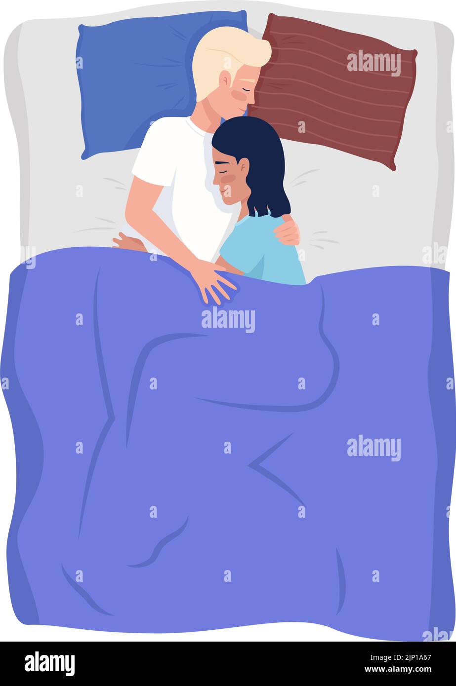Indian couple in bed Stock Vector Images - Alamy