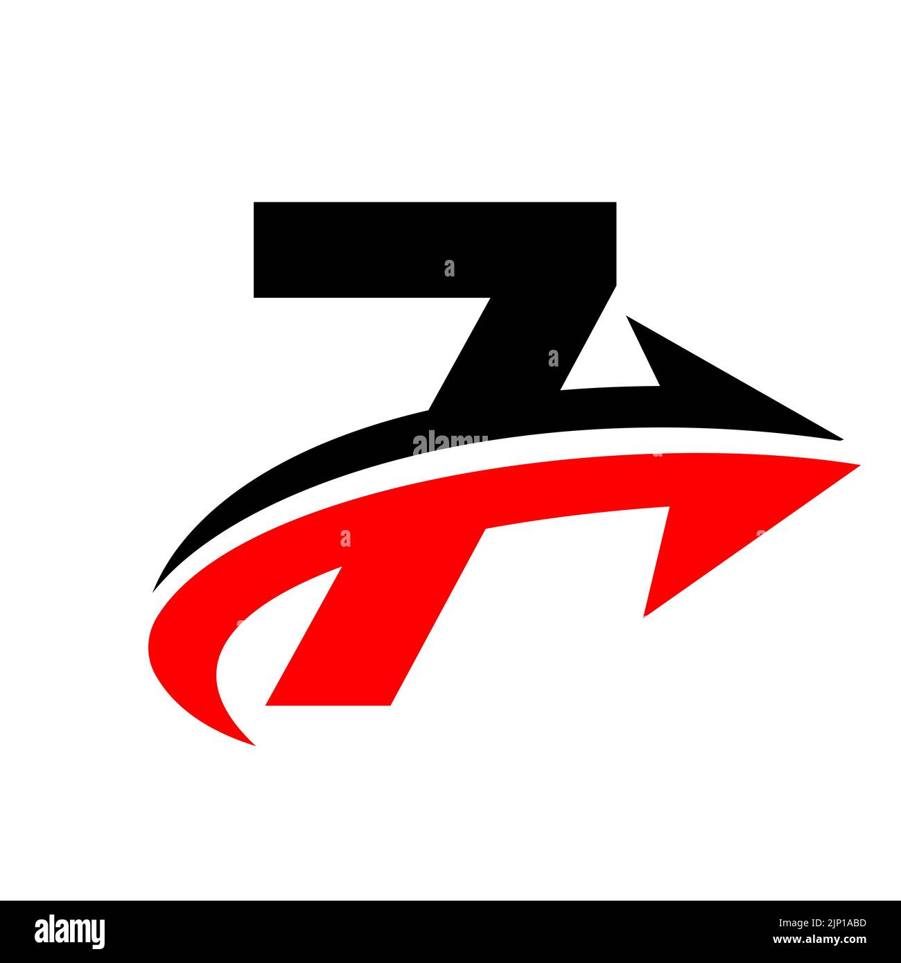 Letter 7 Financial Logo Concept With Growth Arrow Sign. Economic ...