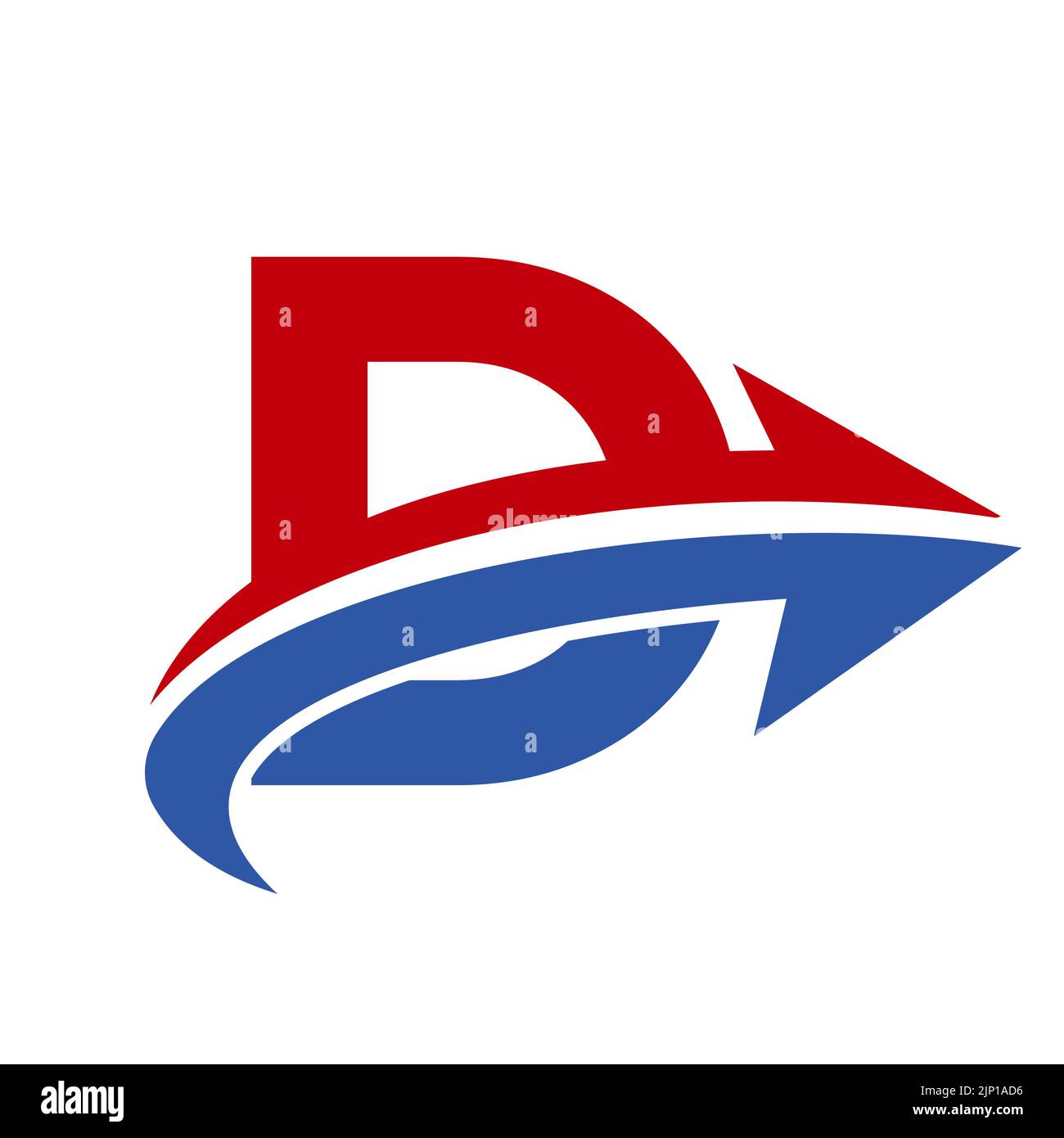 Letter D Financial Logo Concept With Growth Arrow Sign. Economic ...