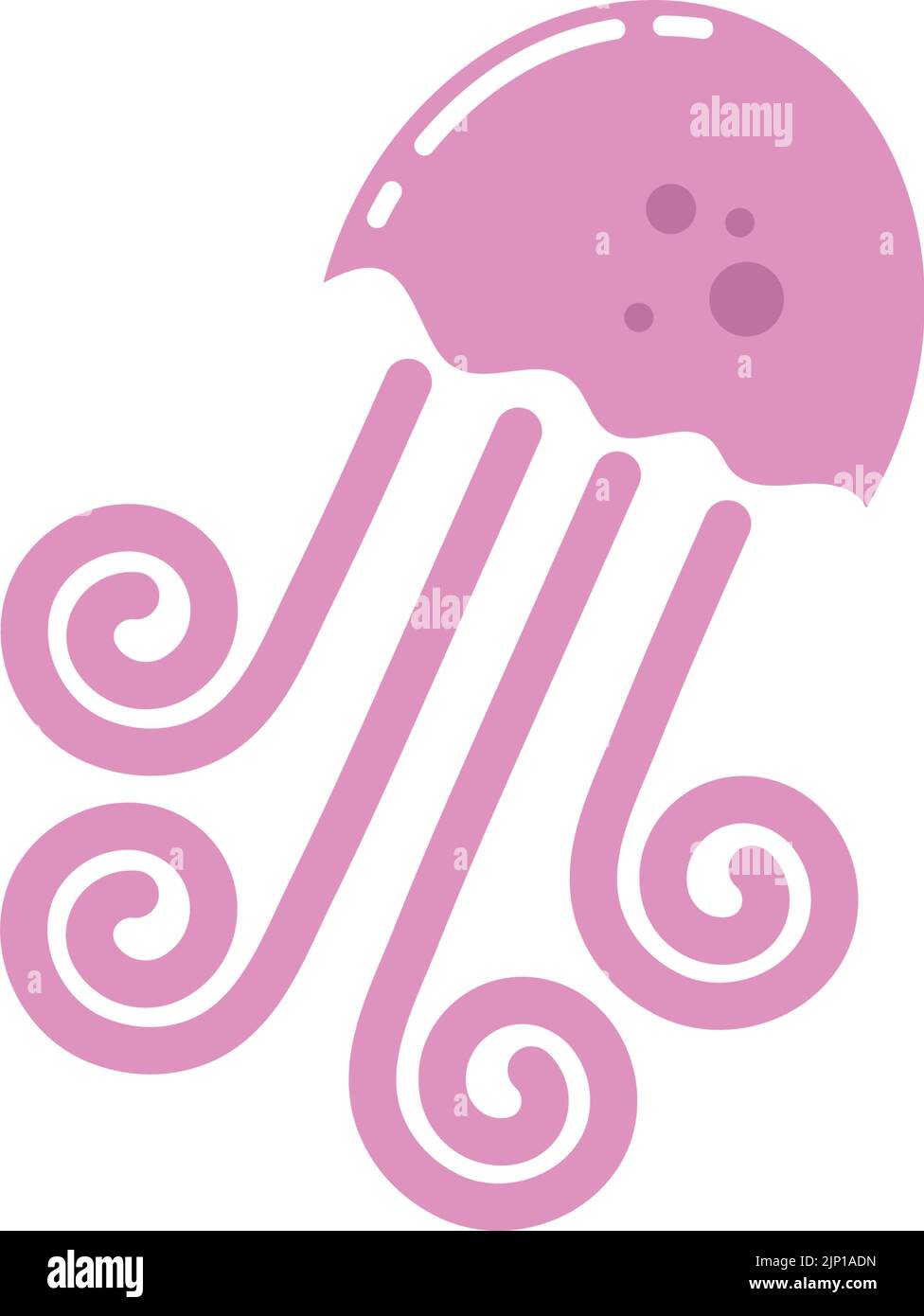 Jelly fish under ocean illustration Stock Vector Images - Alamy