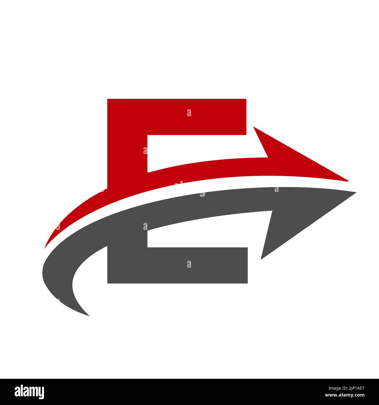 Letter E Financial Logo Concept With Growth Arrow Sign. Economic ...