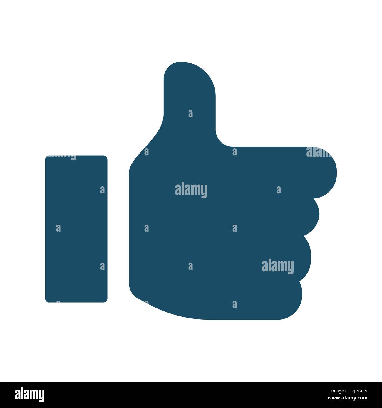 High quality dark blue flat like button icon. Pictogram, icon set ...