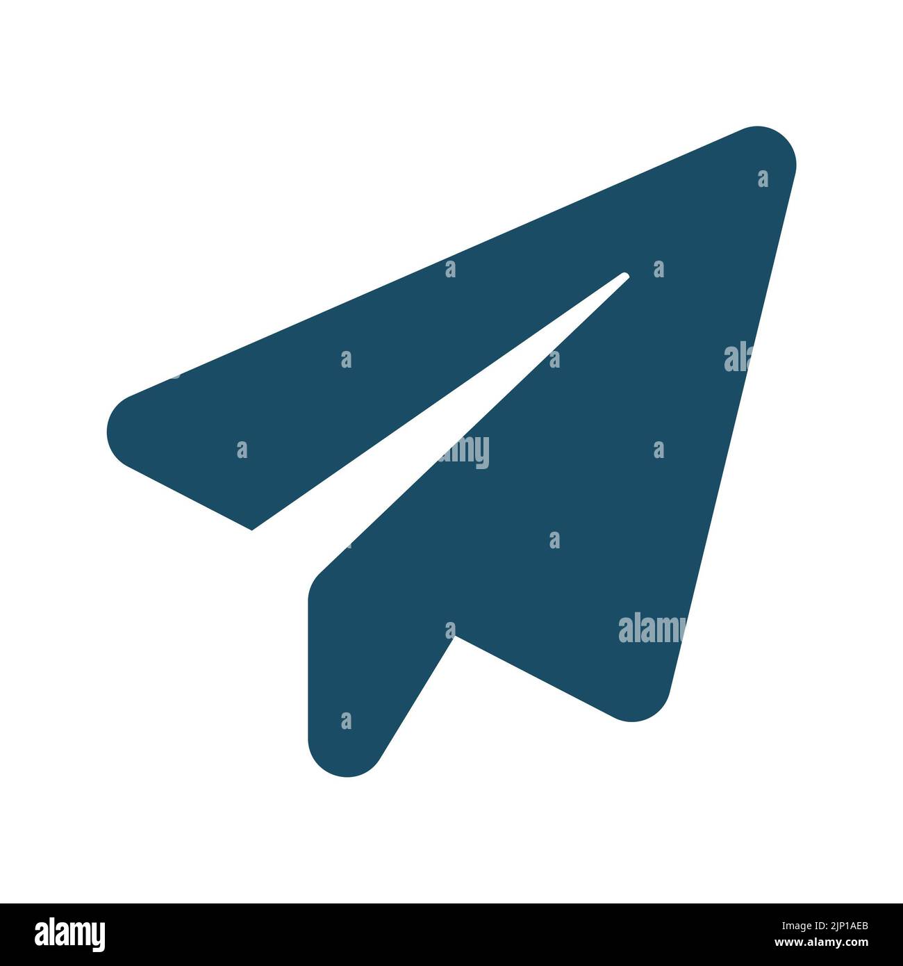 High quality dark blue flat send a message, paper plane icon. Pictogram ...
