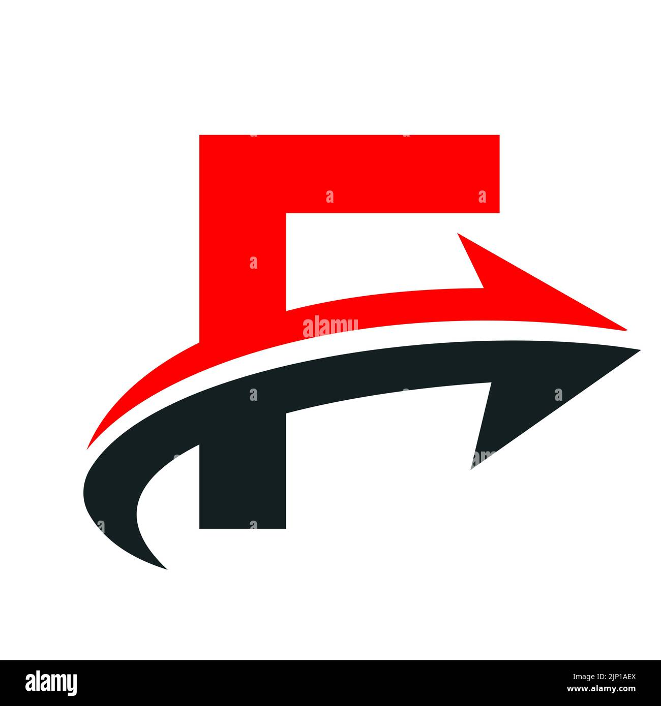 Letter F Financial Logo Concept With Growth Arrow Sign. Economic ...