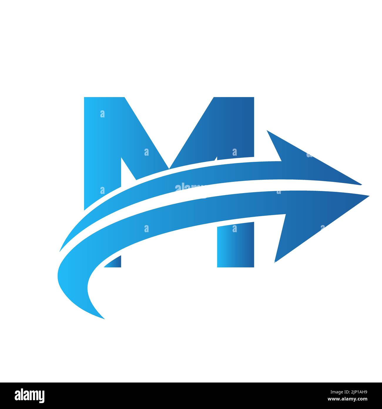 Letter M Financial Logo Concept With Growth Arrow Sign. Economic ...