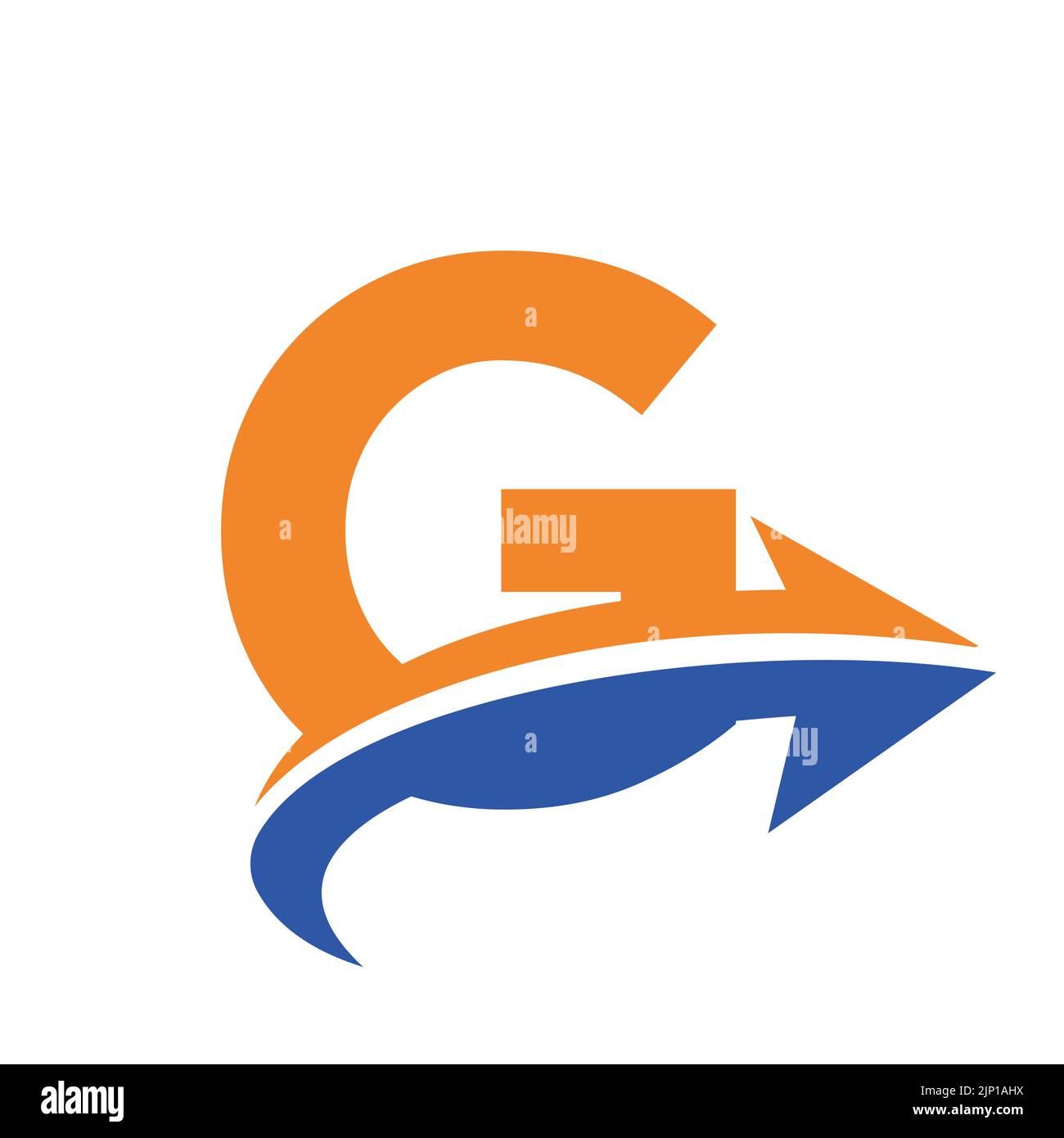 Letter G Financial Logo Concept With Growth Arrow Sign. Economic ...