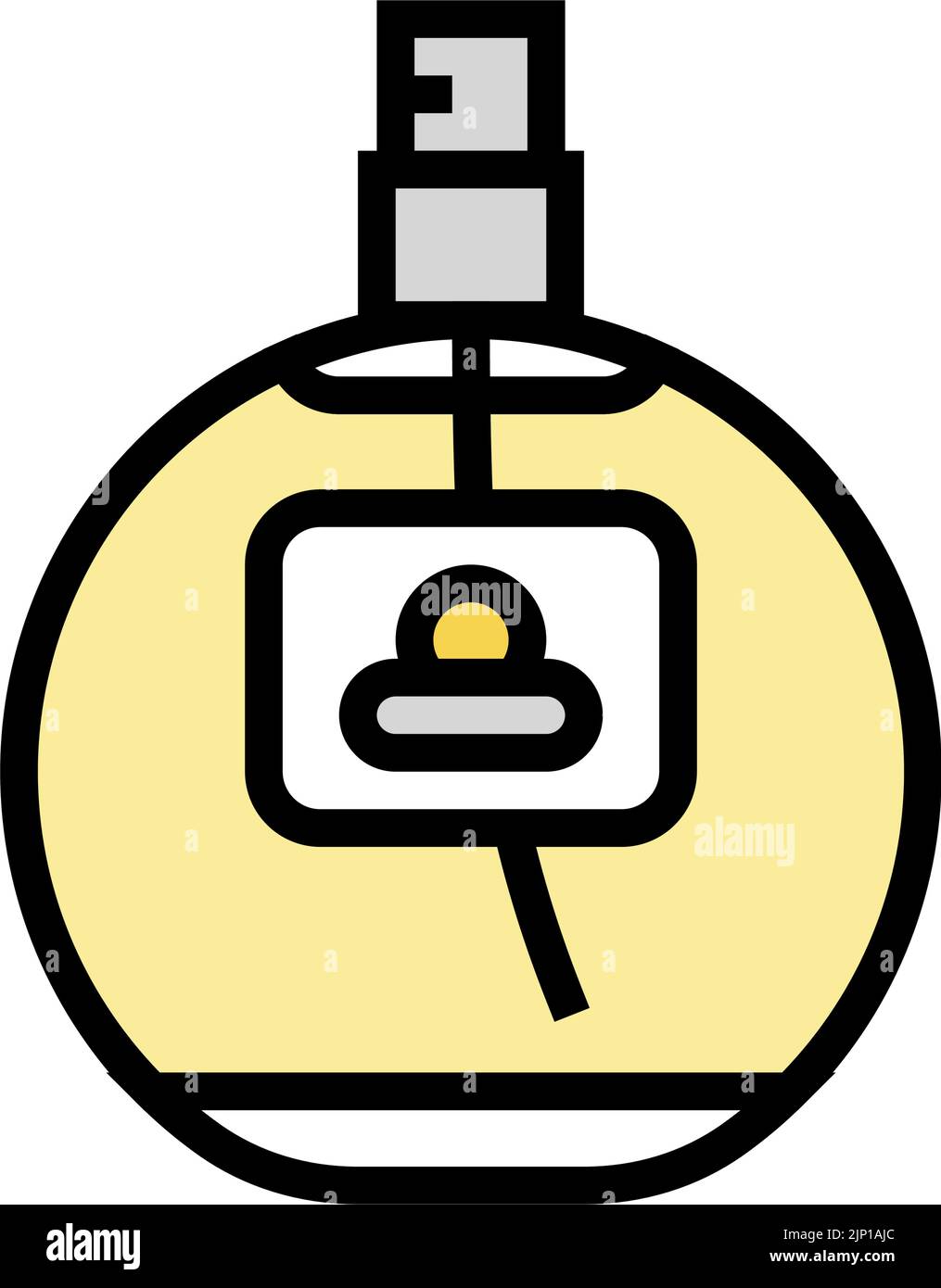 beauty fragrance bottle perfume color icon vector illustration Stock ...