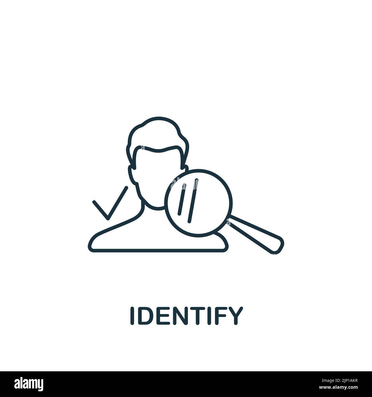 Identify icon. Monochrome simple line Harassment icon for templates ...