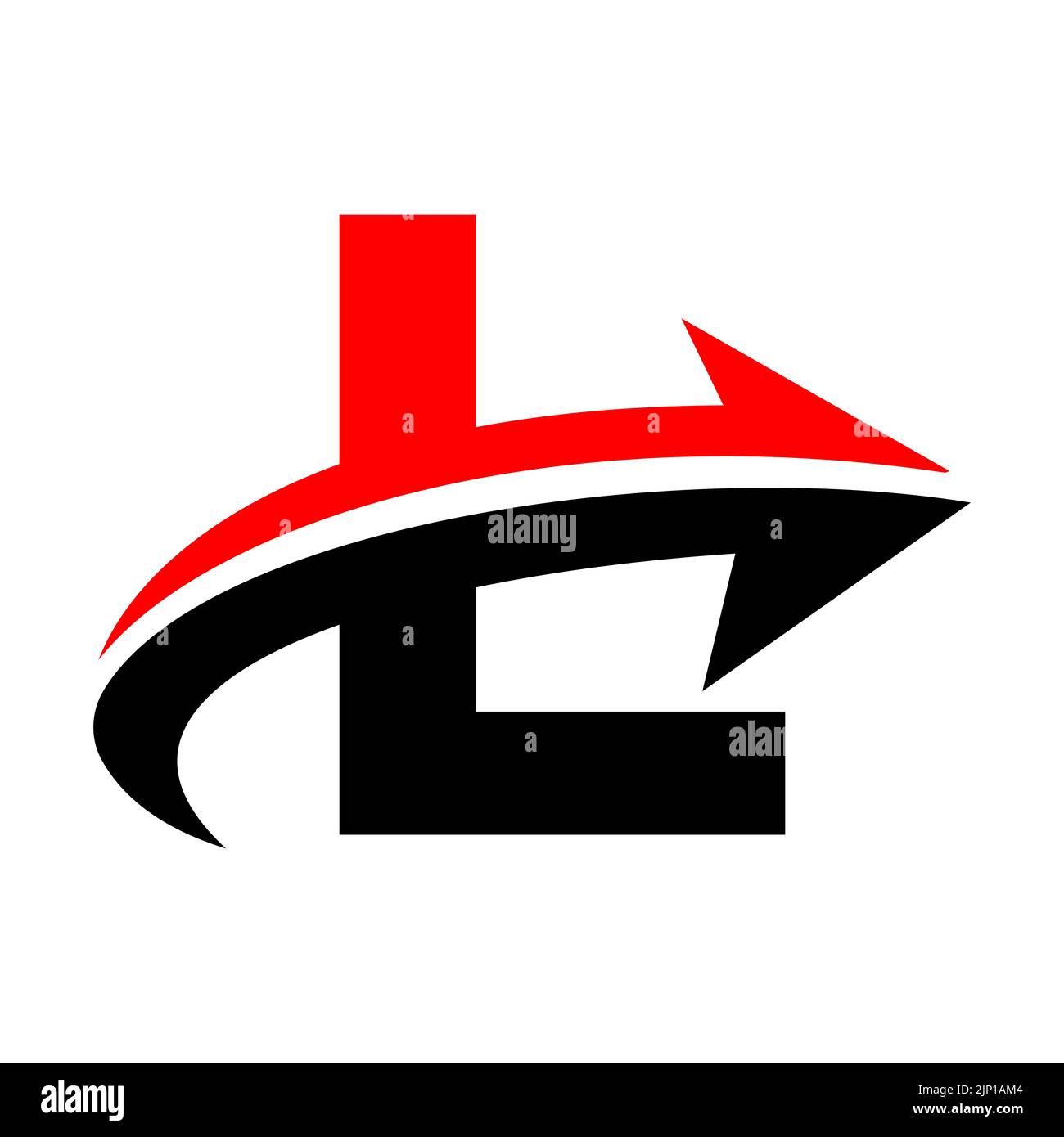 Letter L Financial Logo Concept With Growth Arrow Sign. Economic ...
